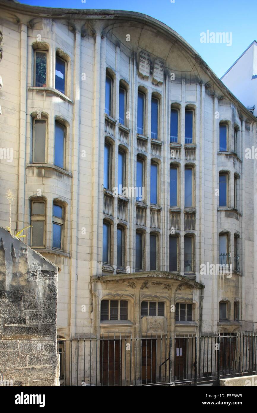 France, ile de france, paris 4e arrondissement, le marais, rue pavee ...