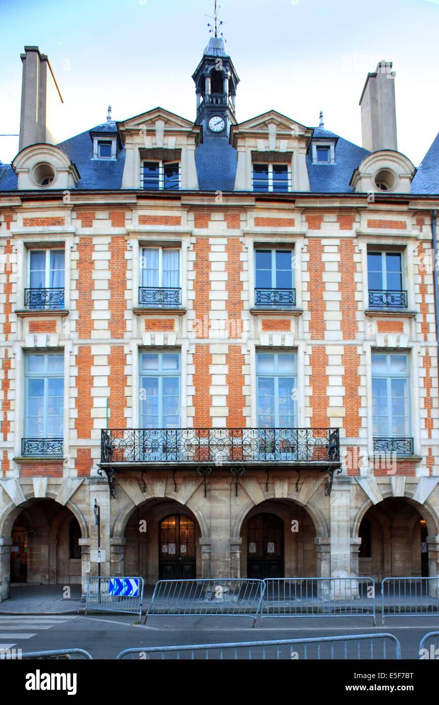 France, ile de france, paris 4e arrondissement, le marais, place des ...