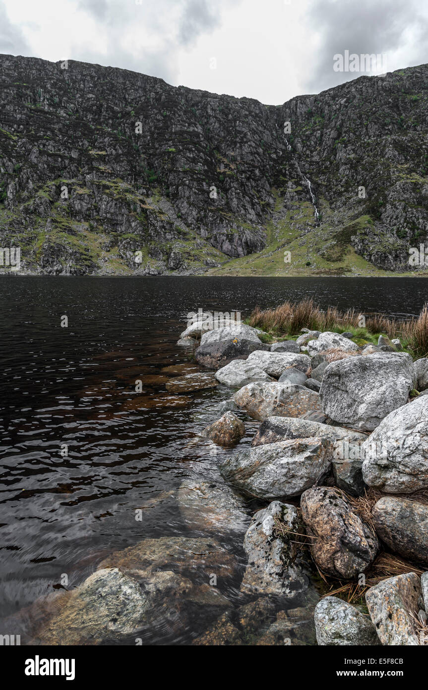 Carneddau hills and mountain range above Dolgarrog North Wales Stock ...