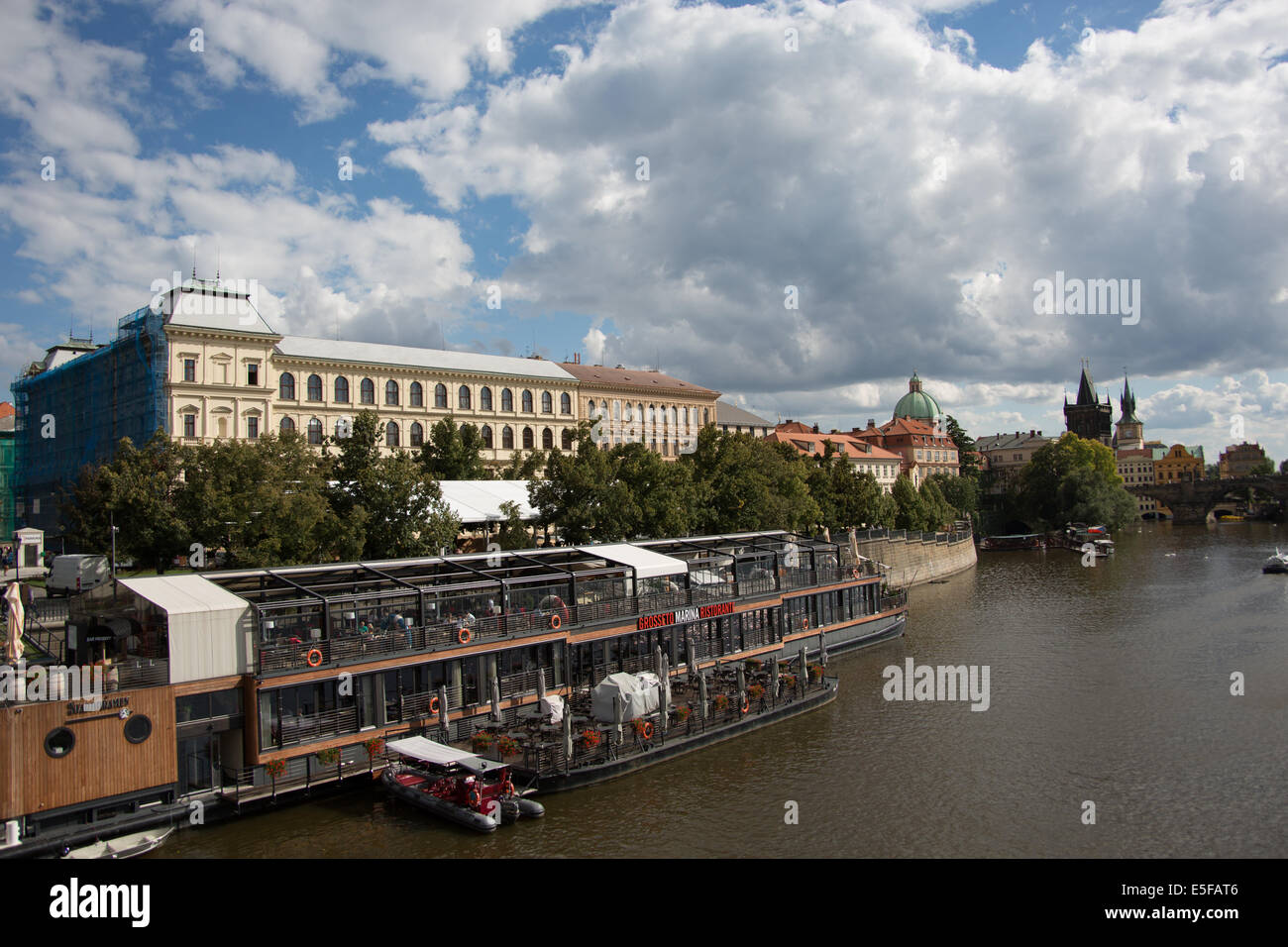 Charles Bridge from the Manesuv Most bridge in Prague Czech republic ...