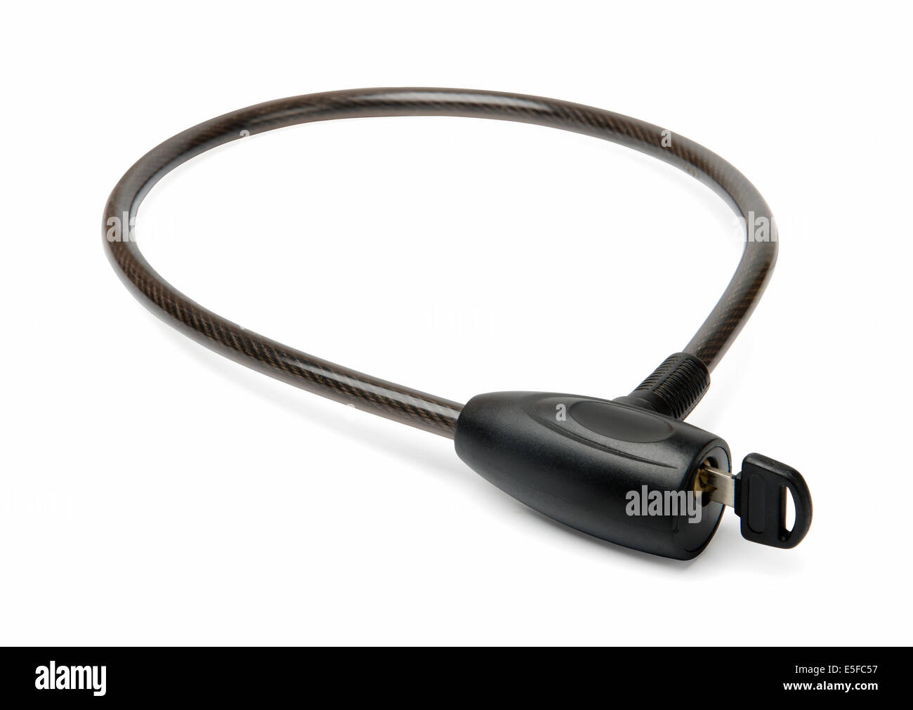 Bicycle lock on a white background Stock Photo - Alamy