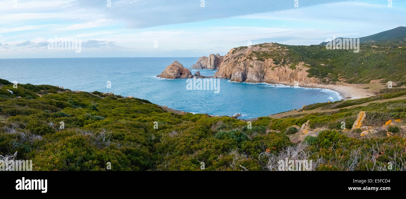 Capo Pecora on west coast of Sardinia, Italy Stock Photo - Alamy