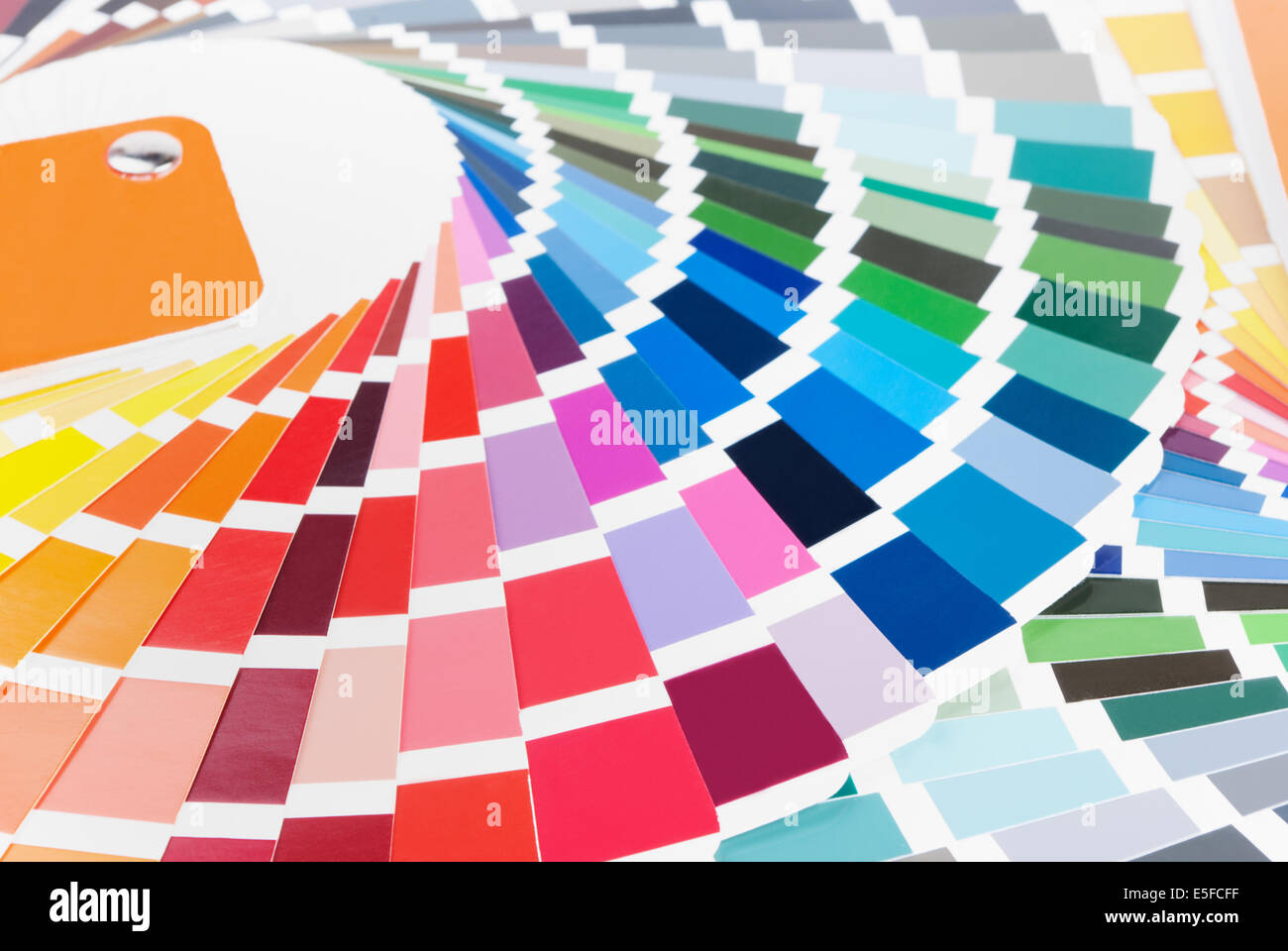 Two swatch color cards close-up Stock Photo - Alamy