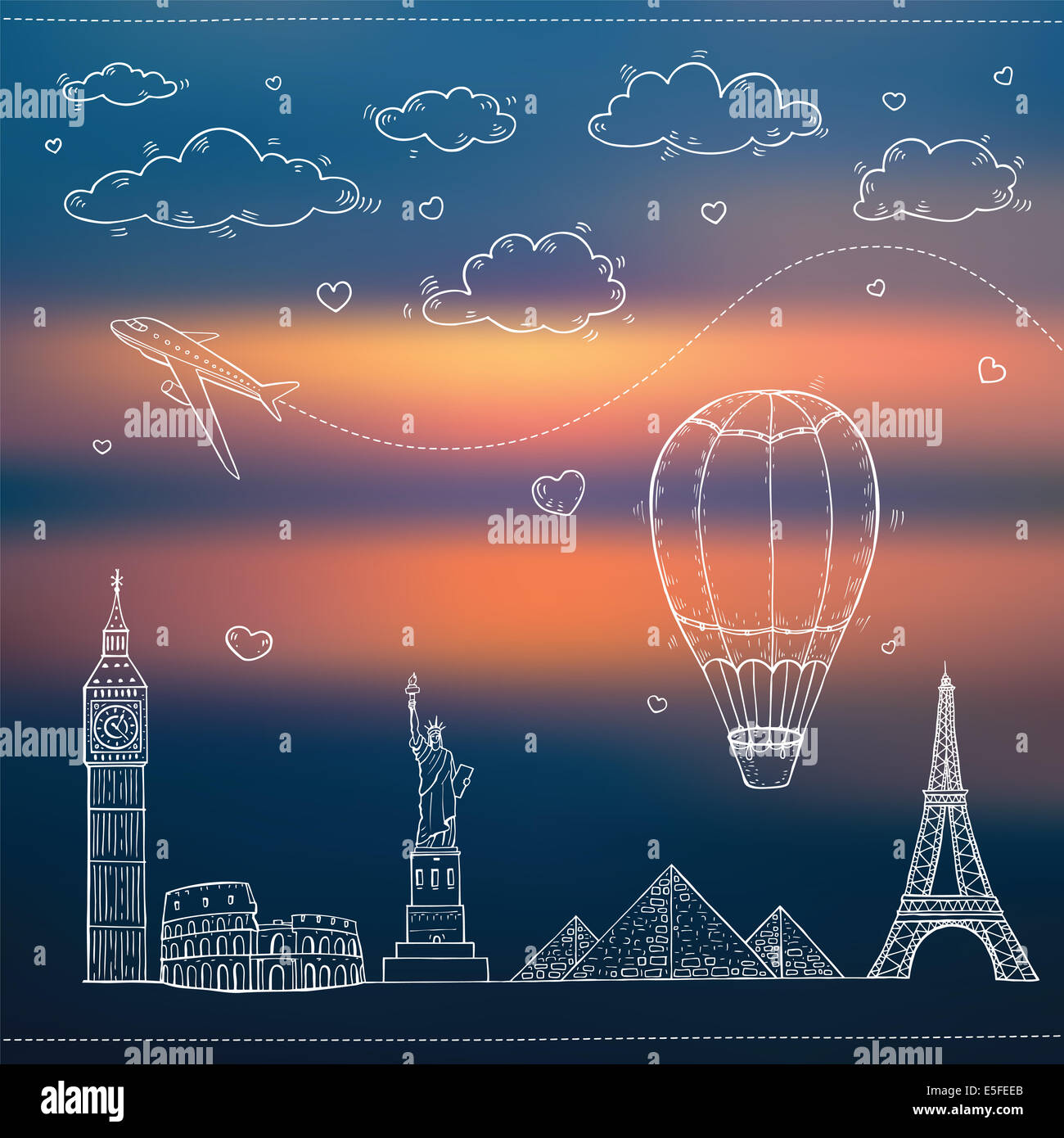 Travel and tourism background Stock Photo - Alamy