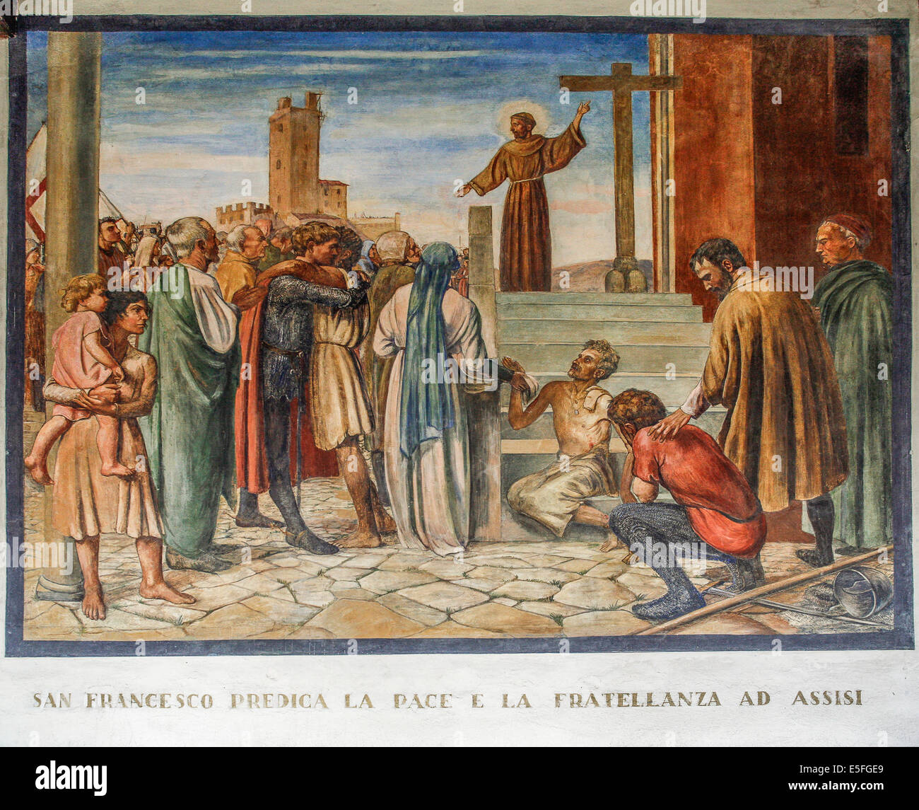 La Verna Tuscany. Corridor of the Stigmata: Painting the life of St ...