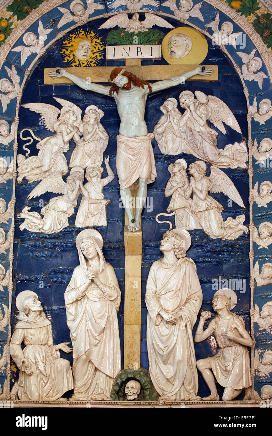 La Verna Tuscany: Chapel of the Stigmata: Crucifixion: Terracotta ...