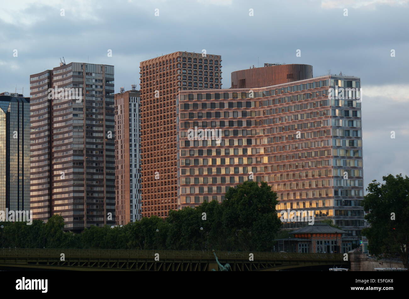 Paris buildings illuminated at sunset Stock Photo - Alamy