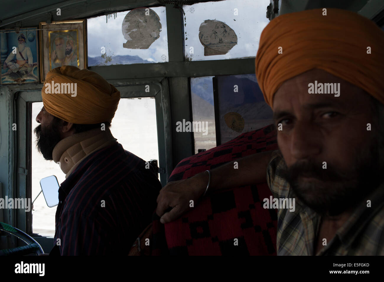 Bus drivers in Ladakh Stock Photo - Alamy