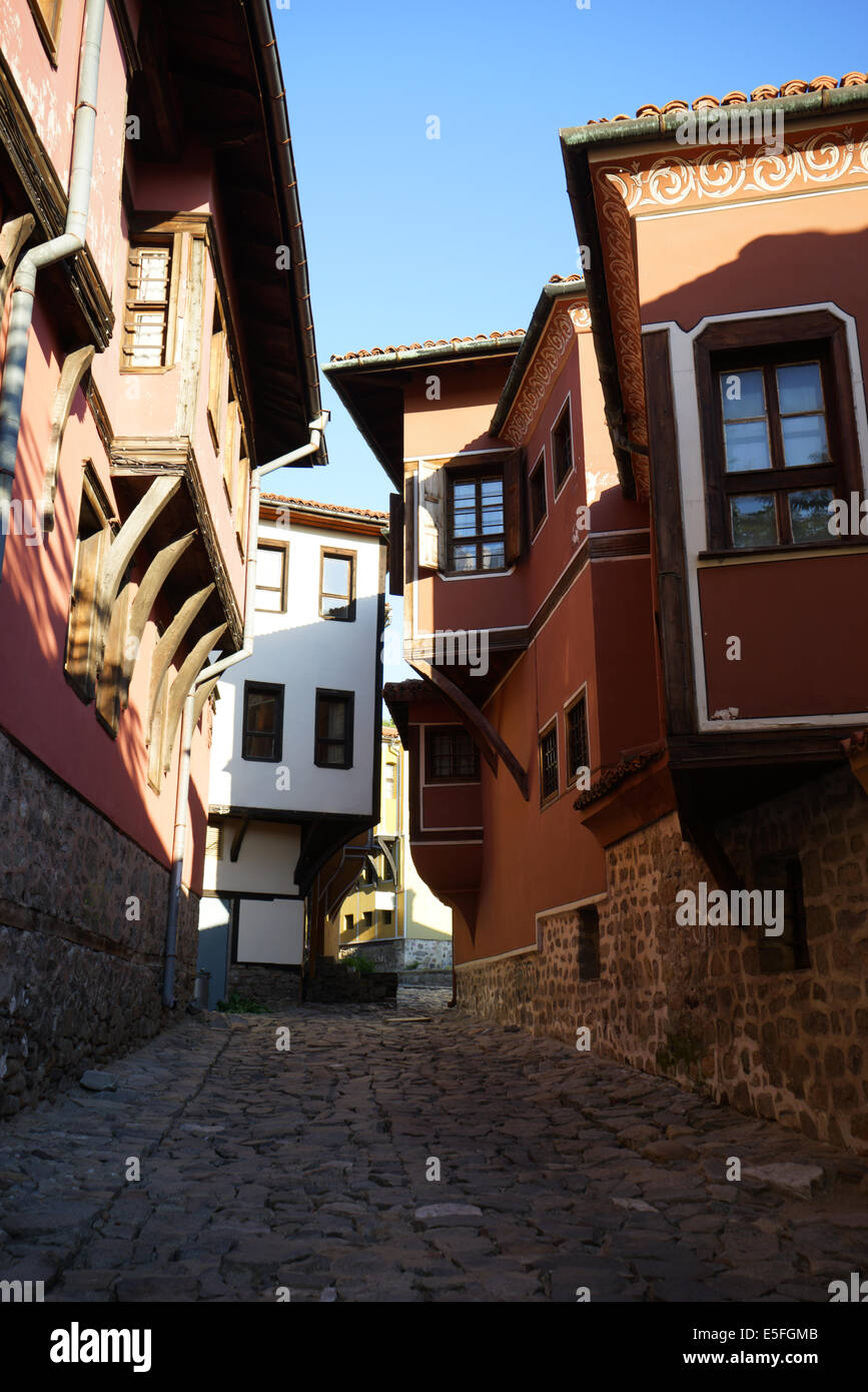 Bulgaria old plovdiv town traditional houses hi-res stock photography ...