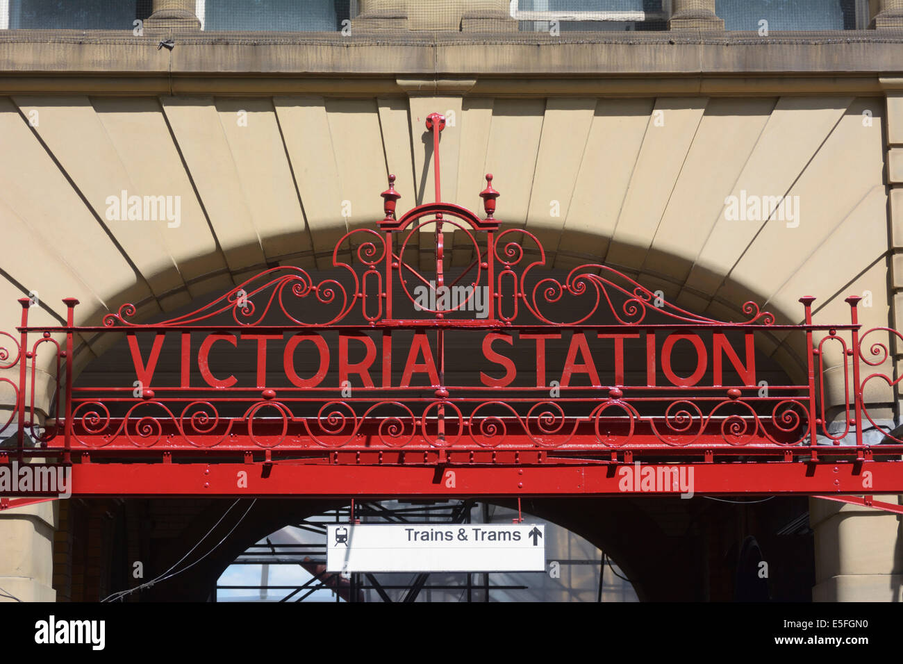 Victoria railway station sign manchester hi-res stock photography and ...