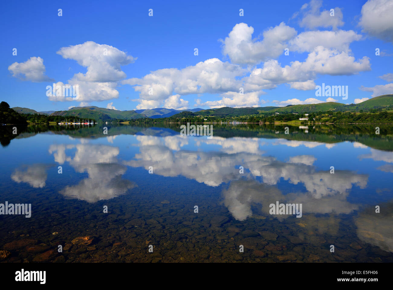 Beautiful Lake District scene Cumbria England UK Ullswater with ...