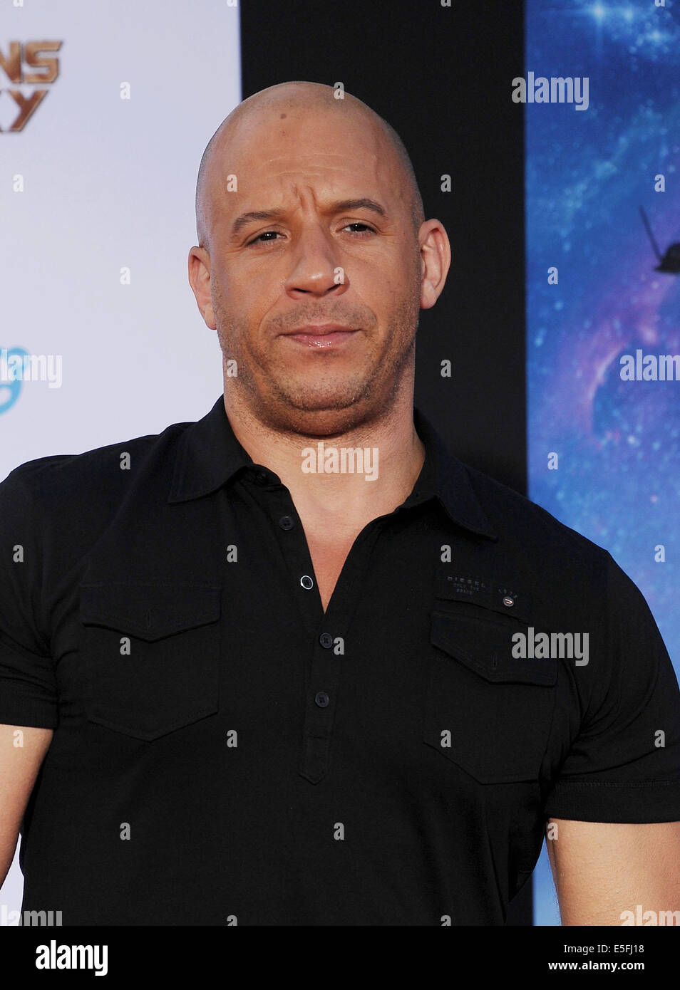 VIN DIESEL US film actor in July 2014. Photo Jeffrey Mayer Stock Photo ...