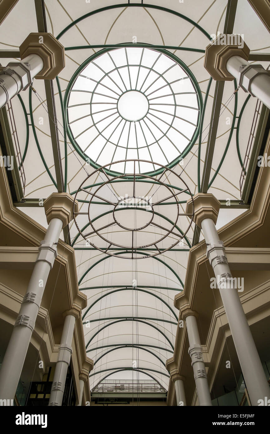 The Myer Centre's interior atrium in Rundle Mall, downtown Adelaide ...