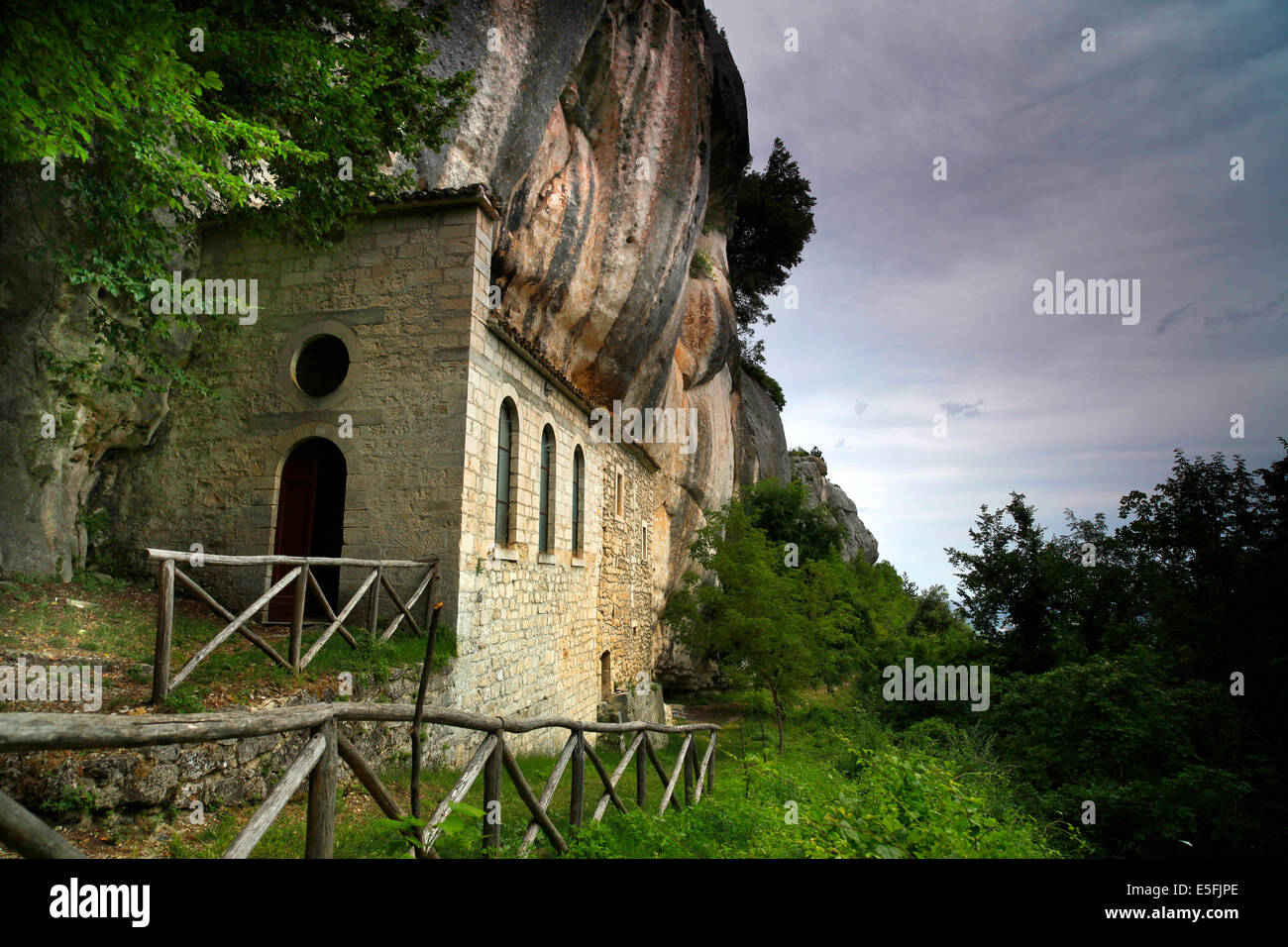 The church / cave of Eremo Di Saint Onofrio near Serramonacesca ...