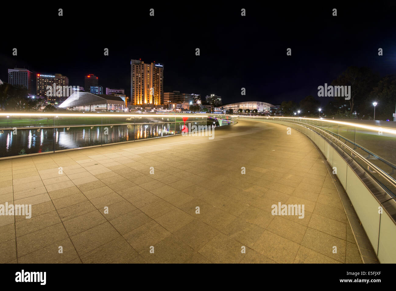 The new Riverbank foot bridge spans the picturesque River Torrens in ...