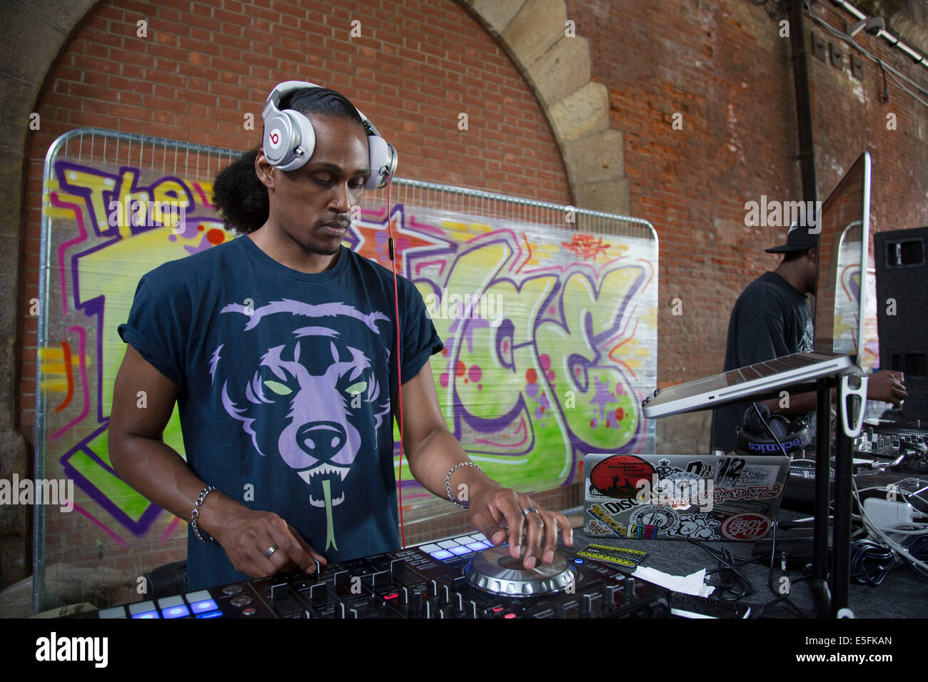 Urban street culture on the Southbank. DJ3D lays down the music on his ...