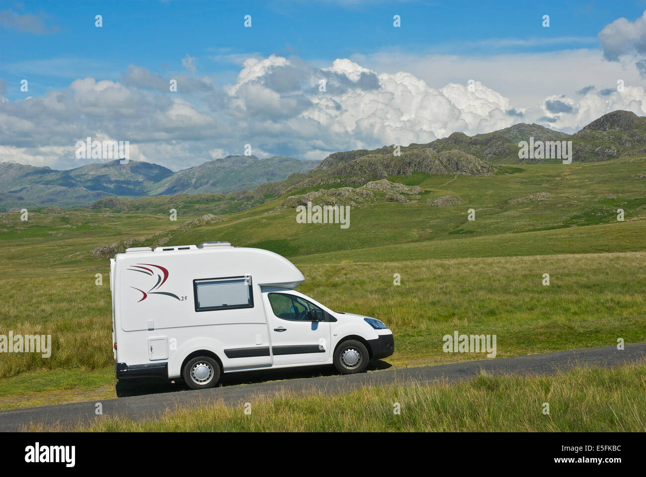 Romahome R25 parked on Birker Fell, Lake District National Park ...