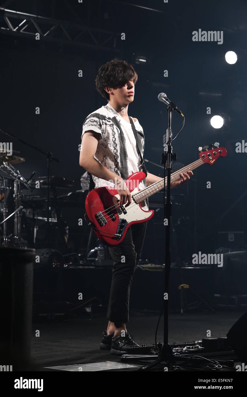 Taipei. 25th July, 2014. Japanese boy band Flumpool hold concert Moment ...