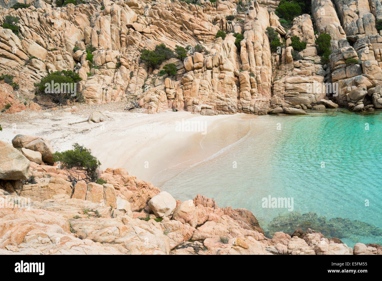 Beach of Cala Coticcio in Caprera island, Sardinia, Italy Stock Photo ...