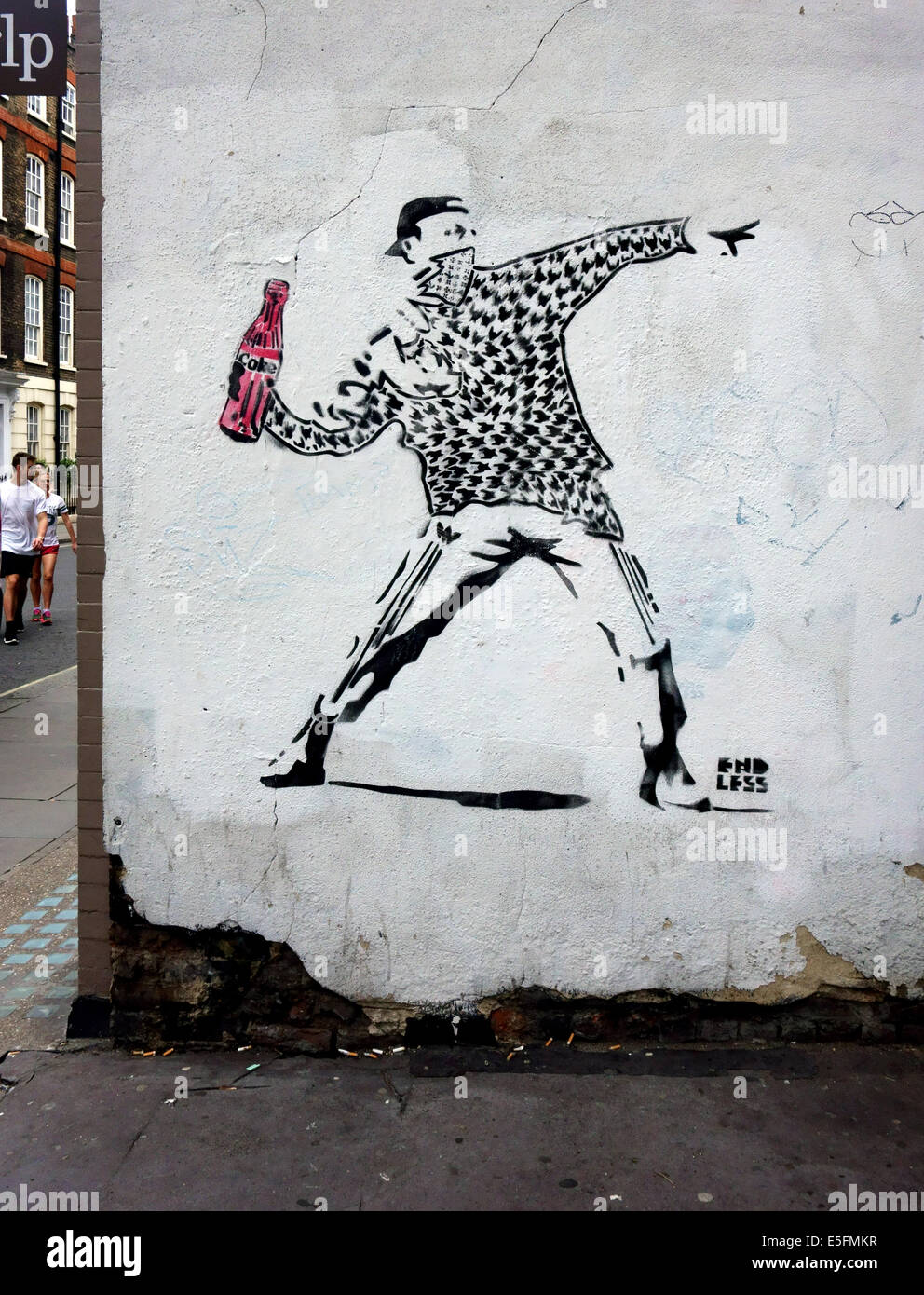 Graffito by street artist Endless in Central London Stock Photo - Alamy