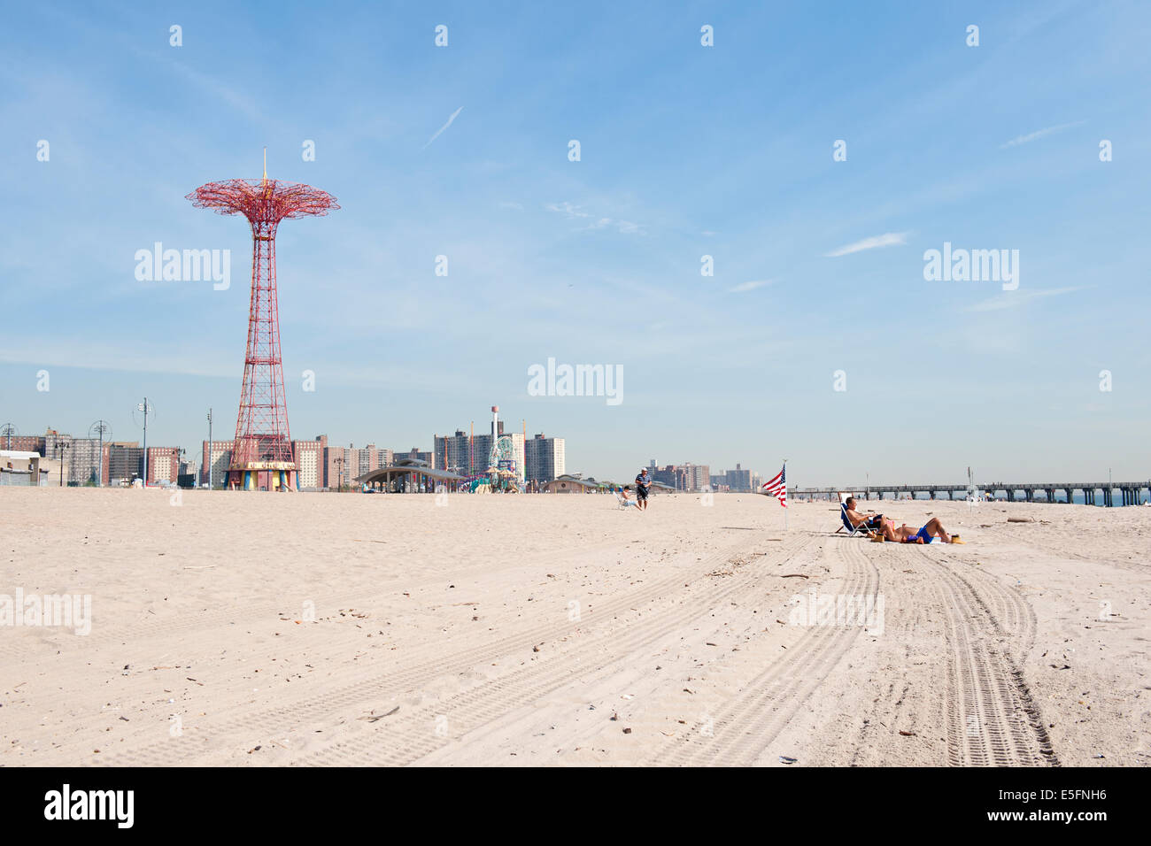 Coney Island Beach Stock Photo - Alamy