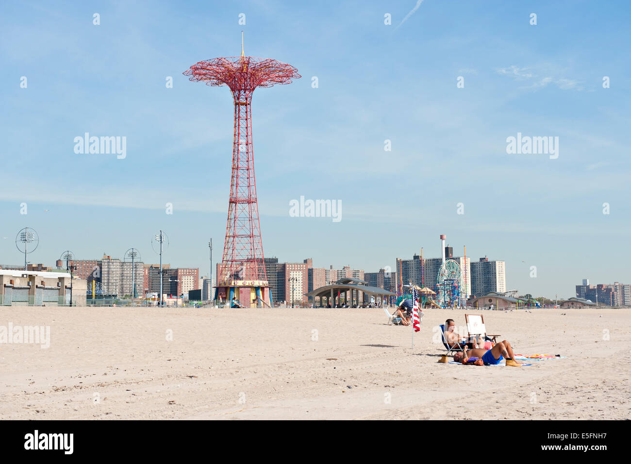 Coney Island Beach Stock Photo - Alamy