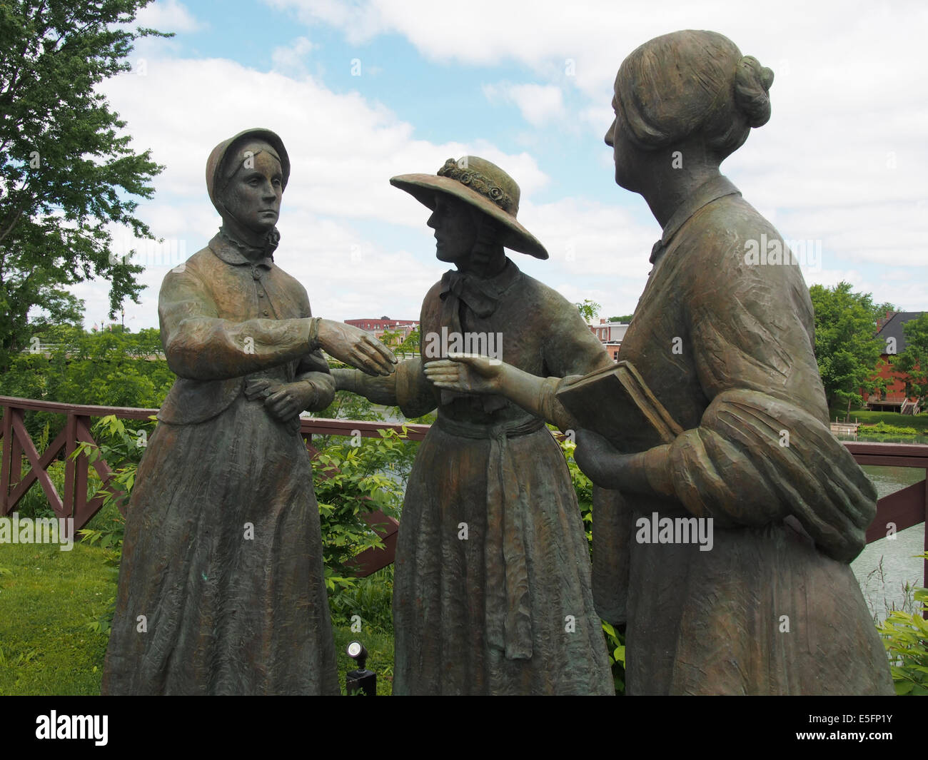 When Anthony Met Stanton bronze statue by A.E. Ted Aub in Seneca Falls ...