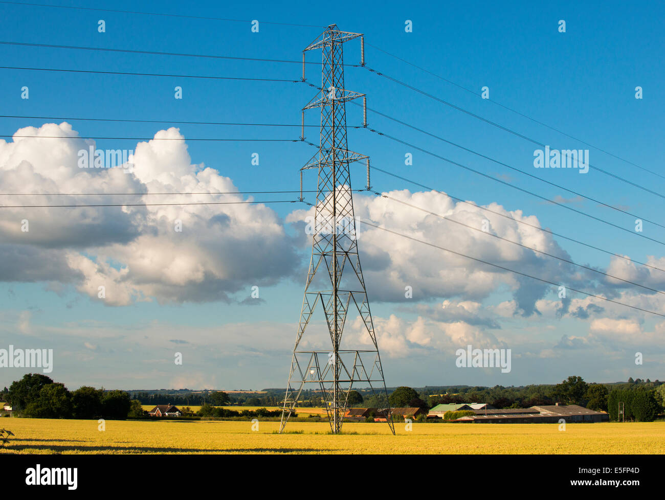 Pylon field england hi-res stock photography and images - Alamy