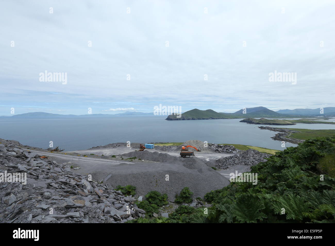 The Slate Quarry at Knightstown, Valentia Island, County Kerry in the ...