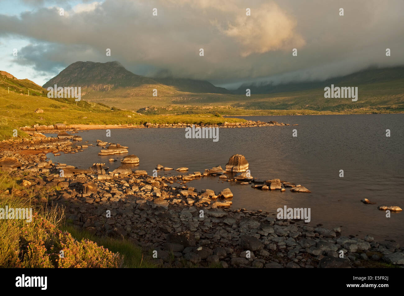 Storm Clouds approaching Sgorr Tuath on Loch Lurgainn Stock Photo - Alamy