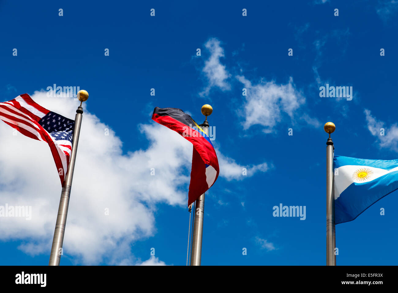 Flags of argentina and chile flying hi-res stock photography and images ...