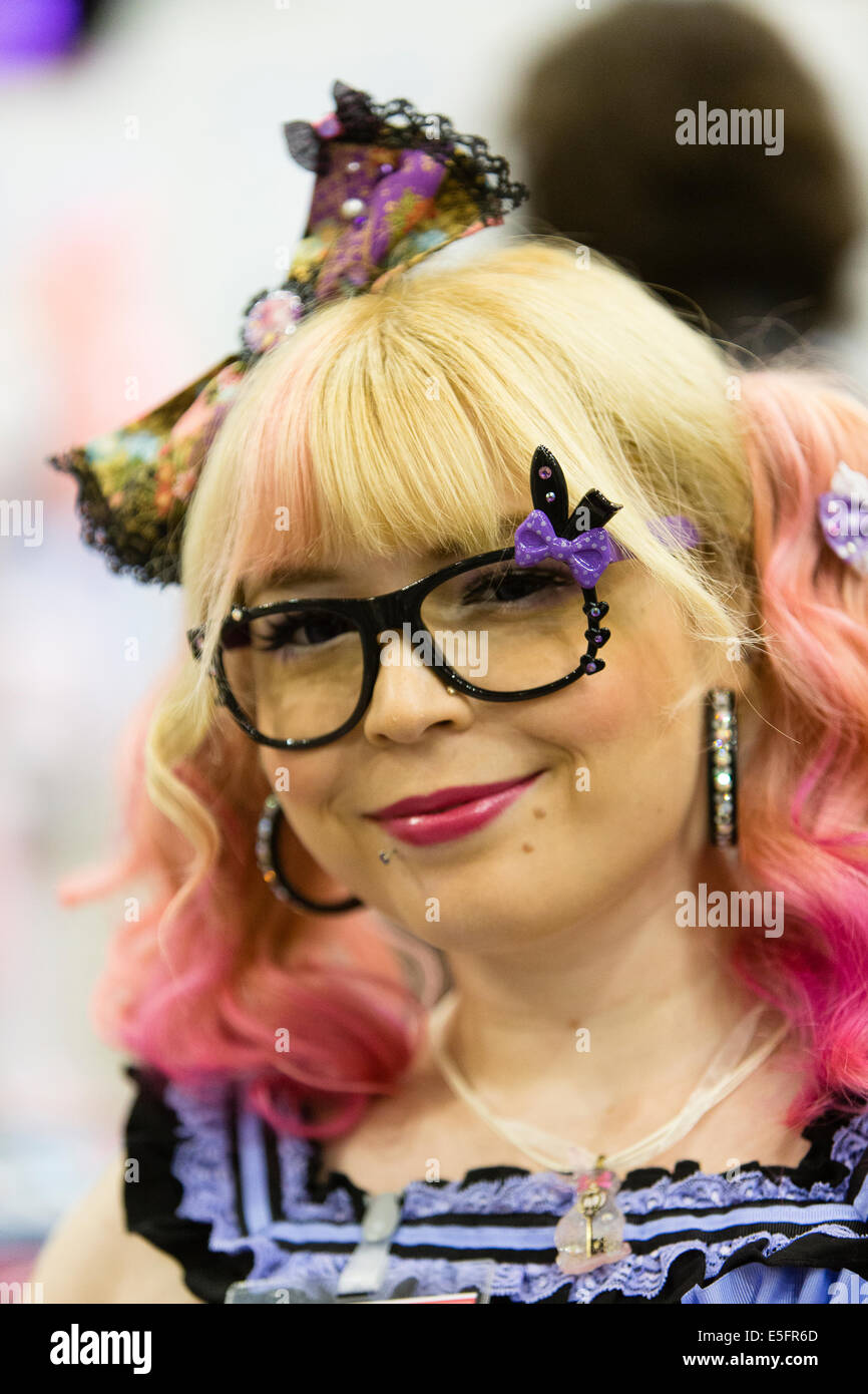 LONDON, ENGLAND Female cosplayer at Hyper Japan in Earls Court Stock ...