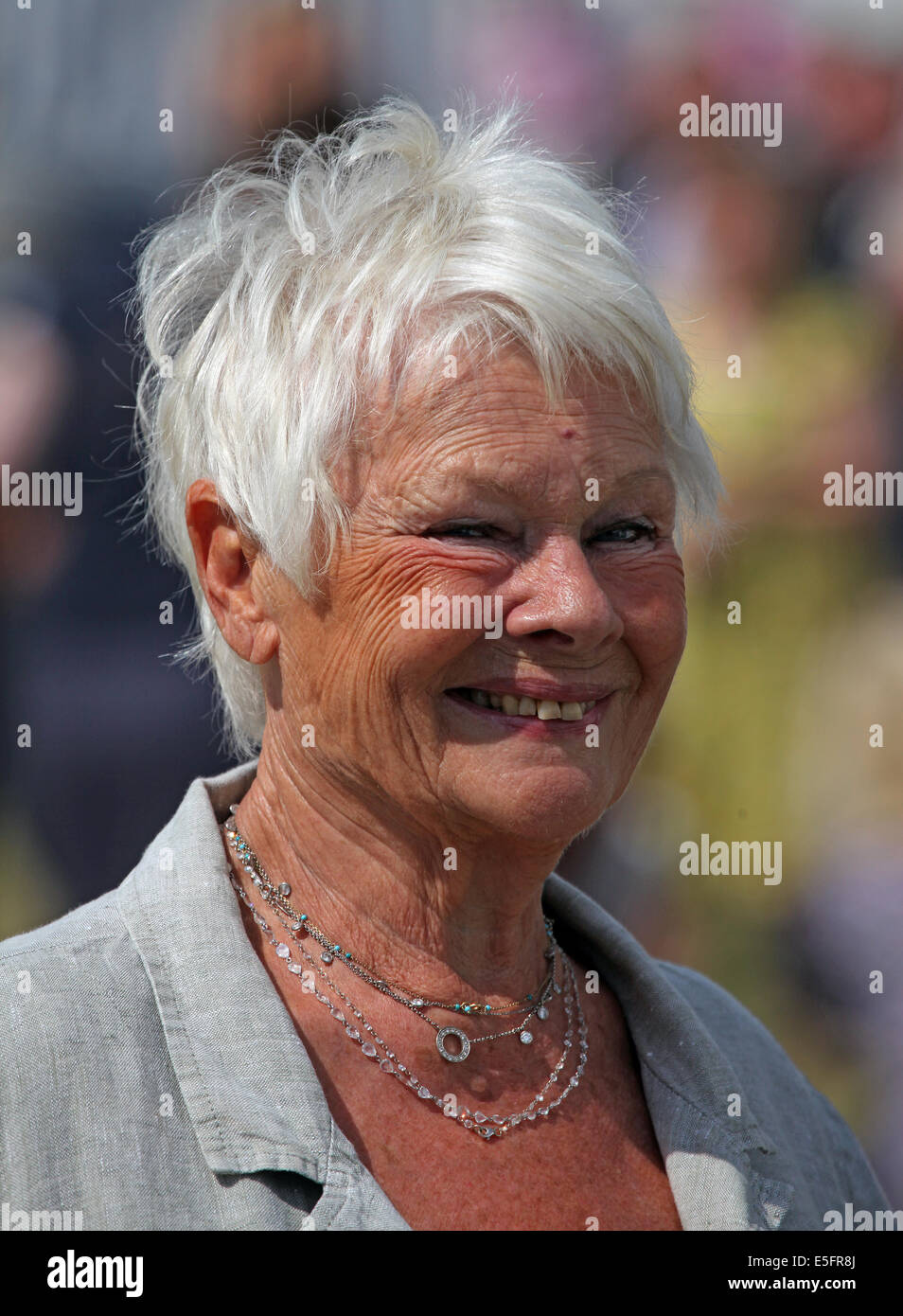 Norfolk, UK. 30th July, 2014. Dame Judy Dench attends the Sandringham ...