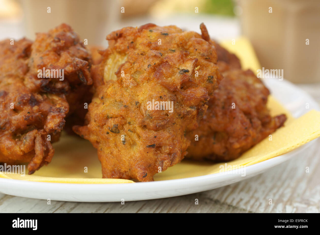 Onion Bhajji or bhaji is a spicy Indian snack of chopped onions fried ...