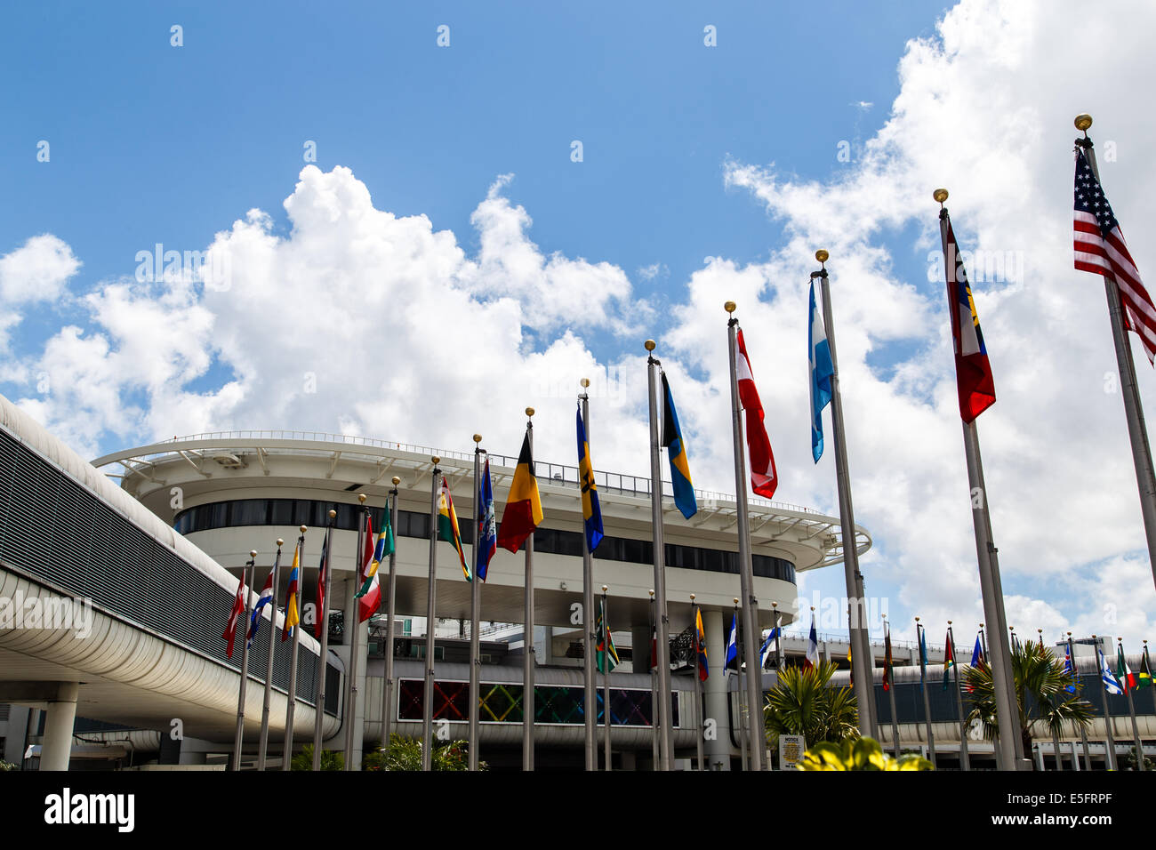 Miami airport flags hi-res stock photography and images - Alamy