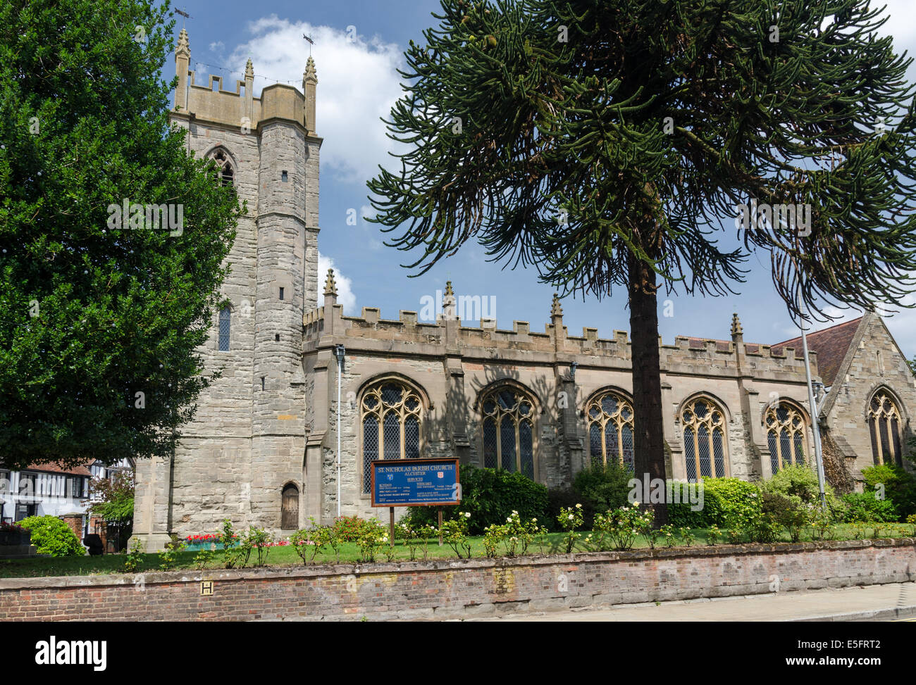 St Nicholas Parish Church in the Warwickshire market town of Alcester ...