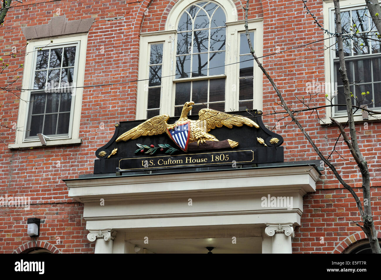 Carved Golden Eagle over the entrance to the Old Custom House (1805 ...