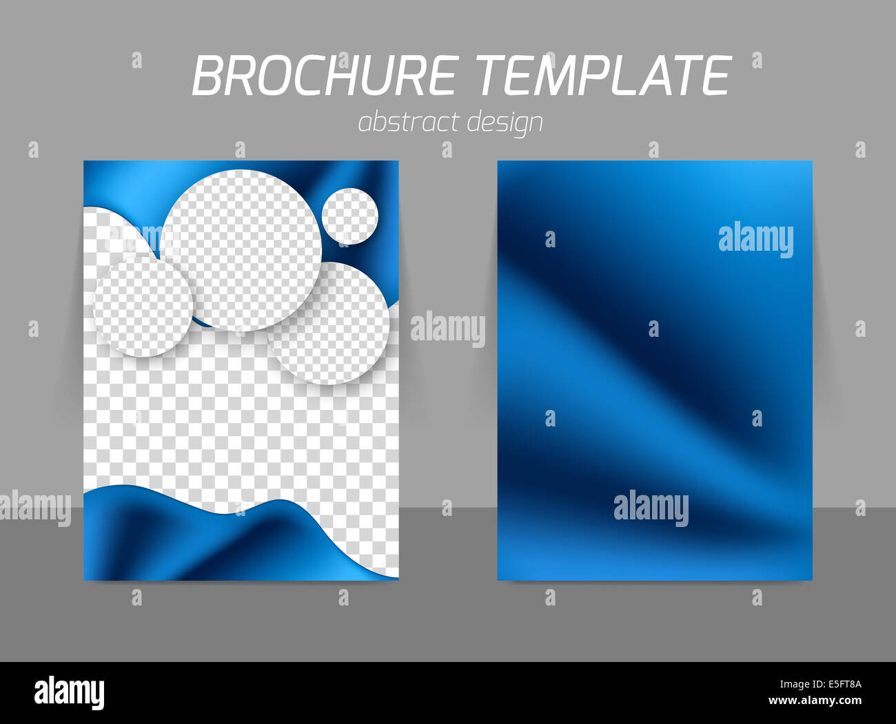 Blue flyer template design Stock Photo - Alamy