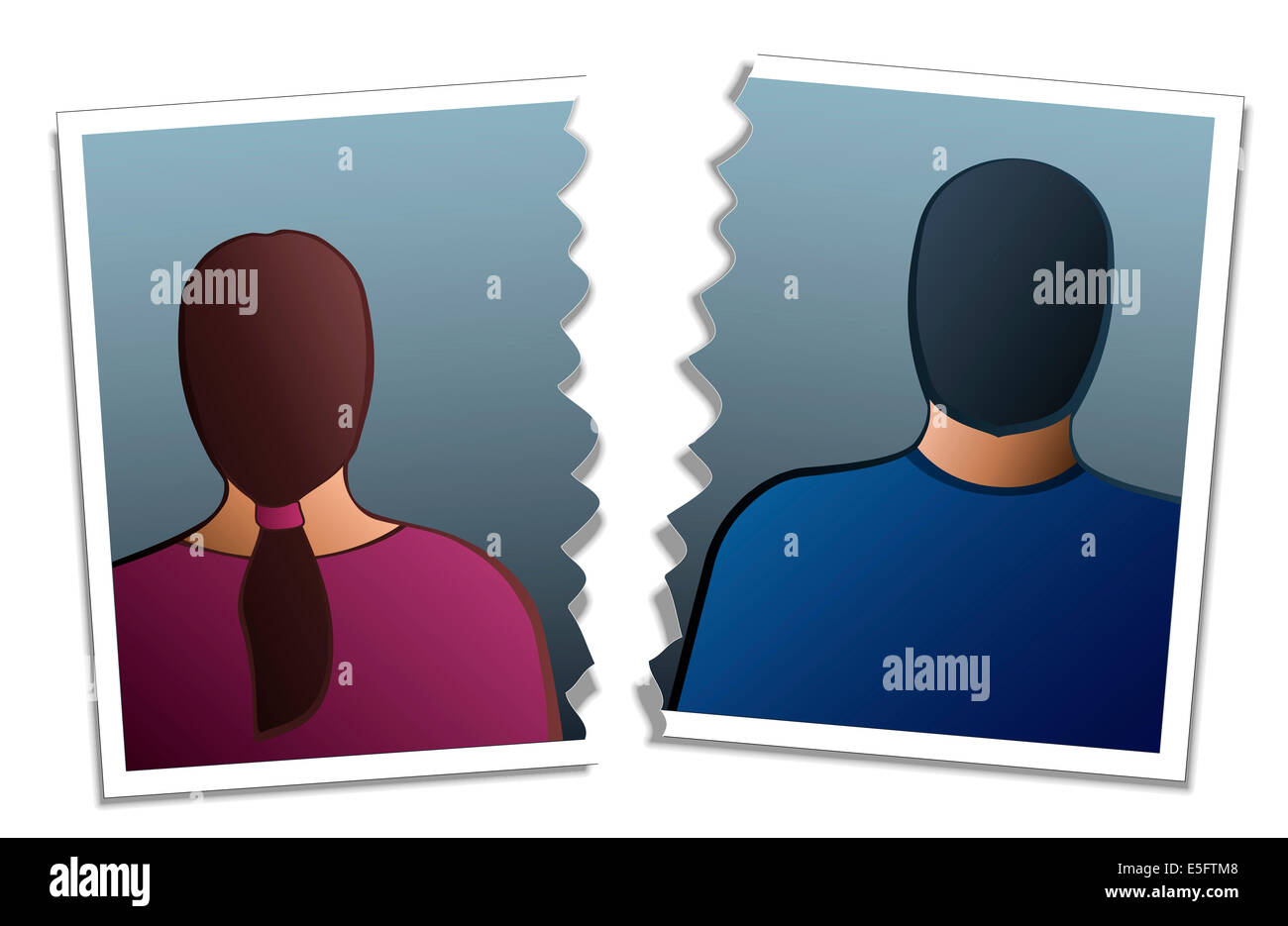 Torn photo of parents hi-res stock photography and images - Alamy
