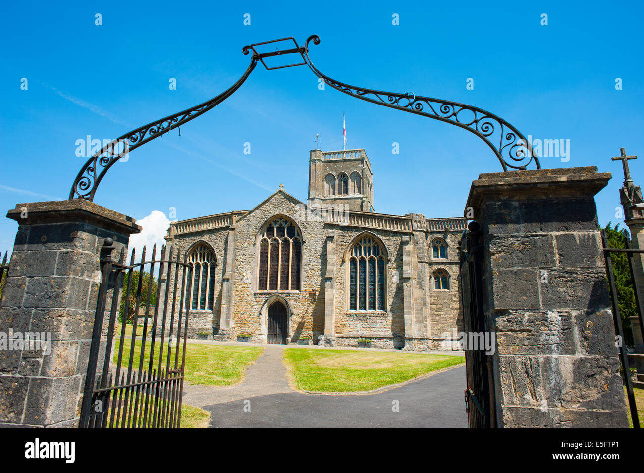 St Mary's church Wedmore Somerset England UK Stock Photo - Alamy