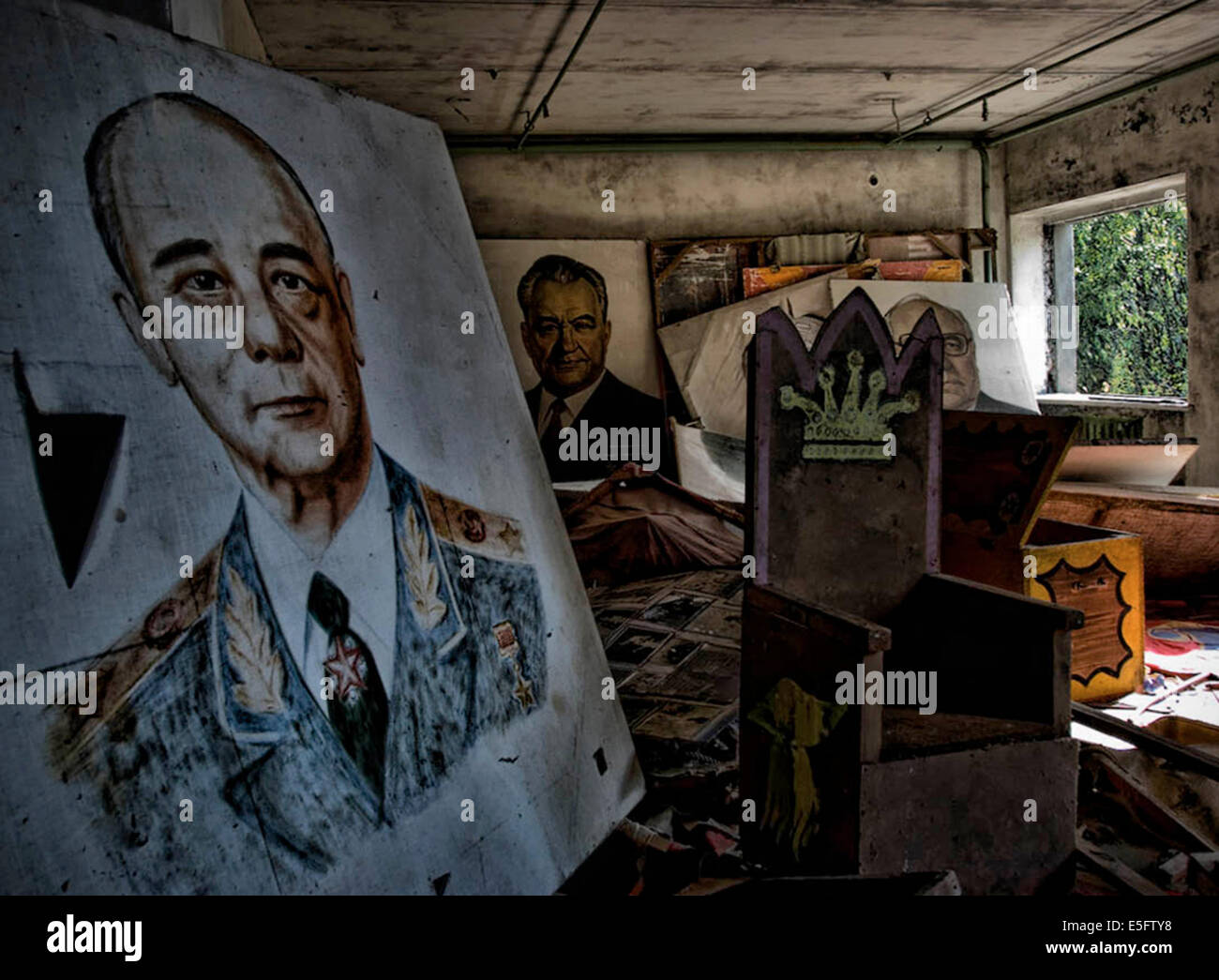 Pripyat ghost town in the Chernobyl exclusion zone, Ukraine Stock Photo ...