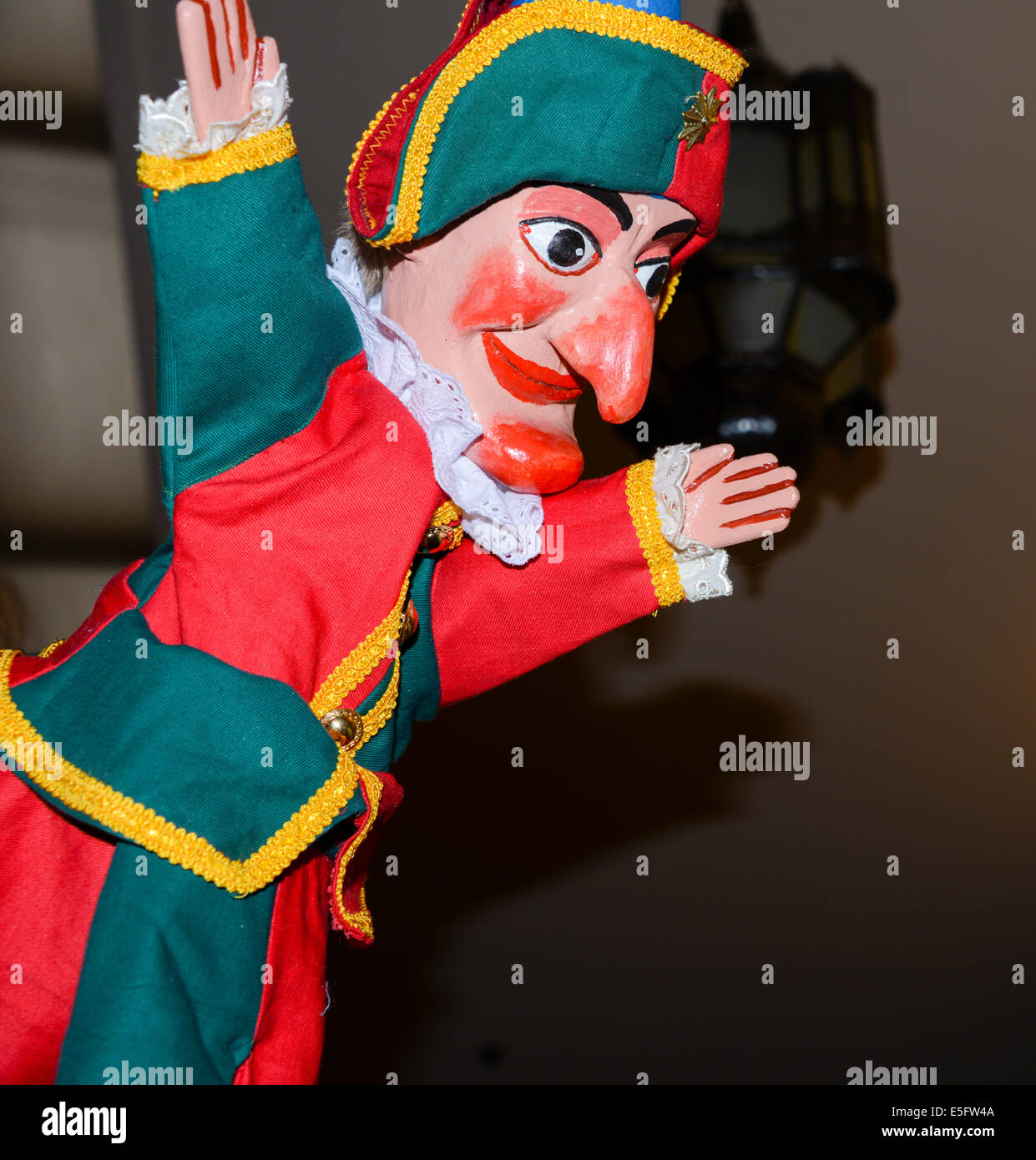 Mr Punch hand carved and painted puppet Stock Photo - Alamy