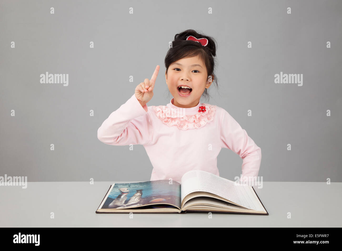 Asian chinese girl happy studying Stock Photo - Alamy