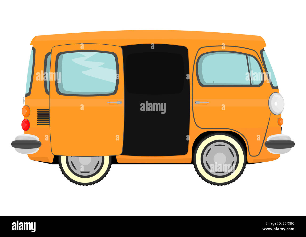 Sixties Camper Van Cut Out Stock Images & Pictures - Alamy