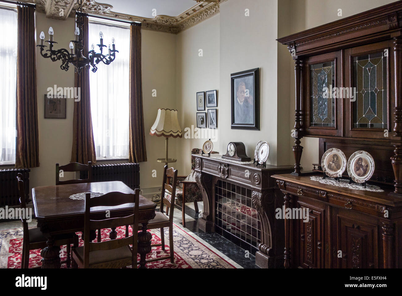 Dining room in Talbot House, World War One museum in Poperinge, West ...