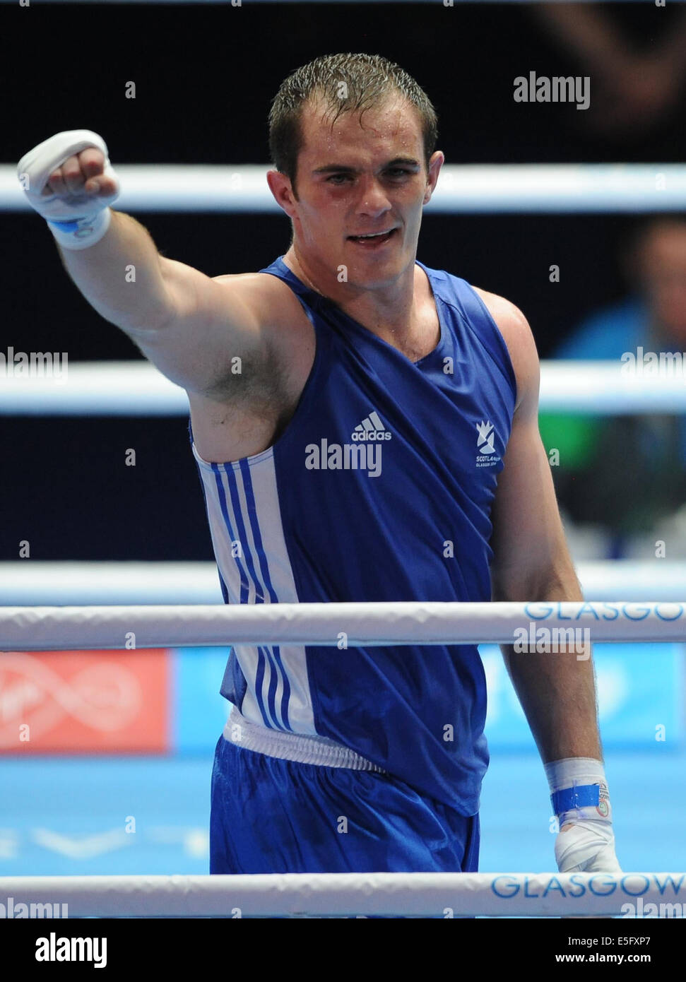 STEPHEN LAVELLE CELEBRATES WIN SCOTLAND SECC GLASGOW SCOTLAND 30 July ...