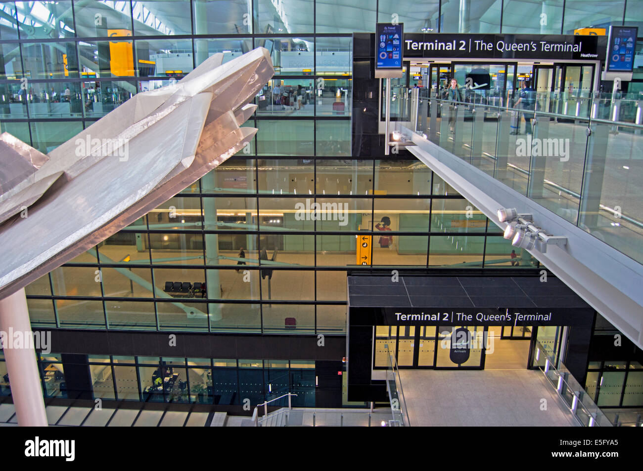 Heathrow Terminal 2 (The Queen's Terminal) showing the Slipstream ...