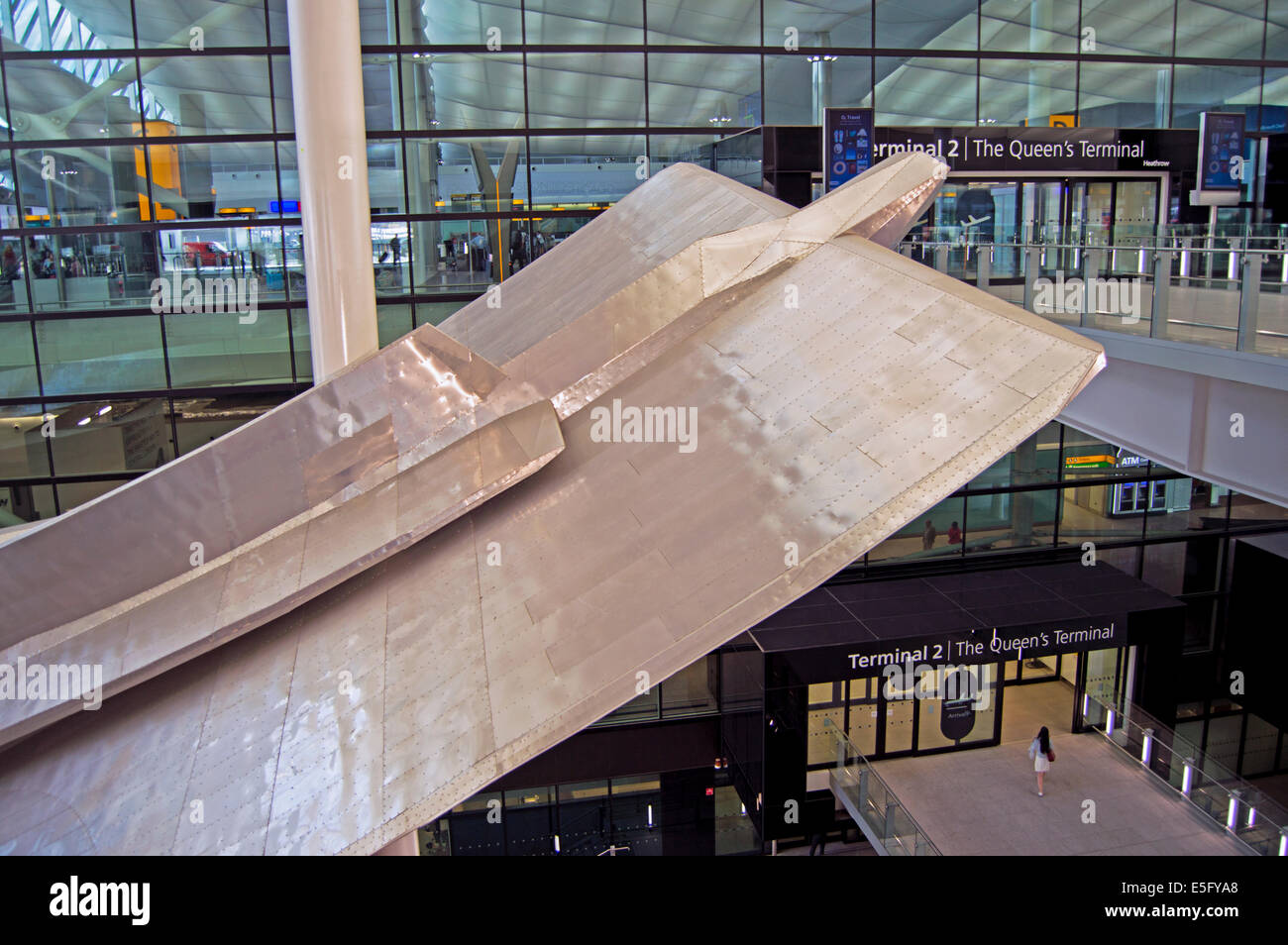 Heathrow Terminal 2 (The Queen's Terminal) showing the Slipstream ...