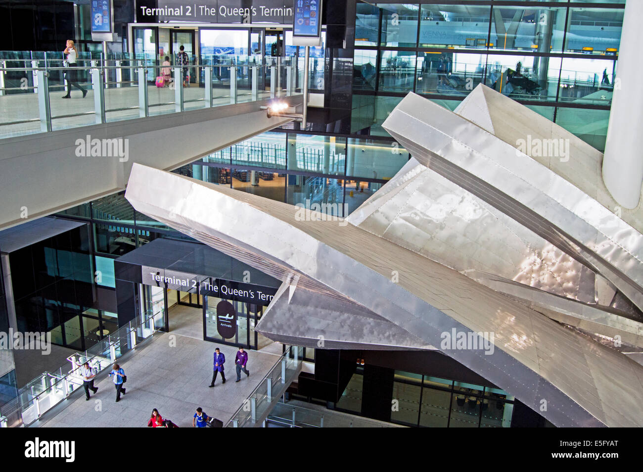Heathrow Terminal 2 (The Queen's Terminal) showing the Slipstream ...