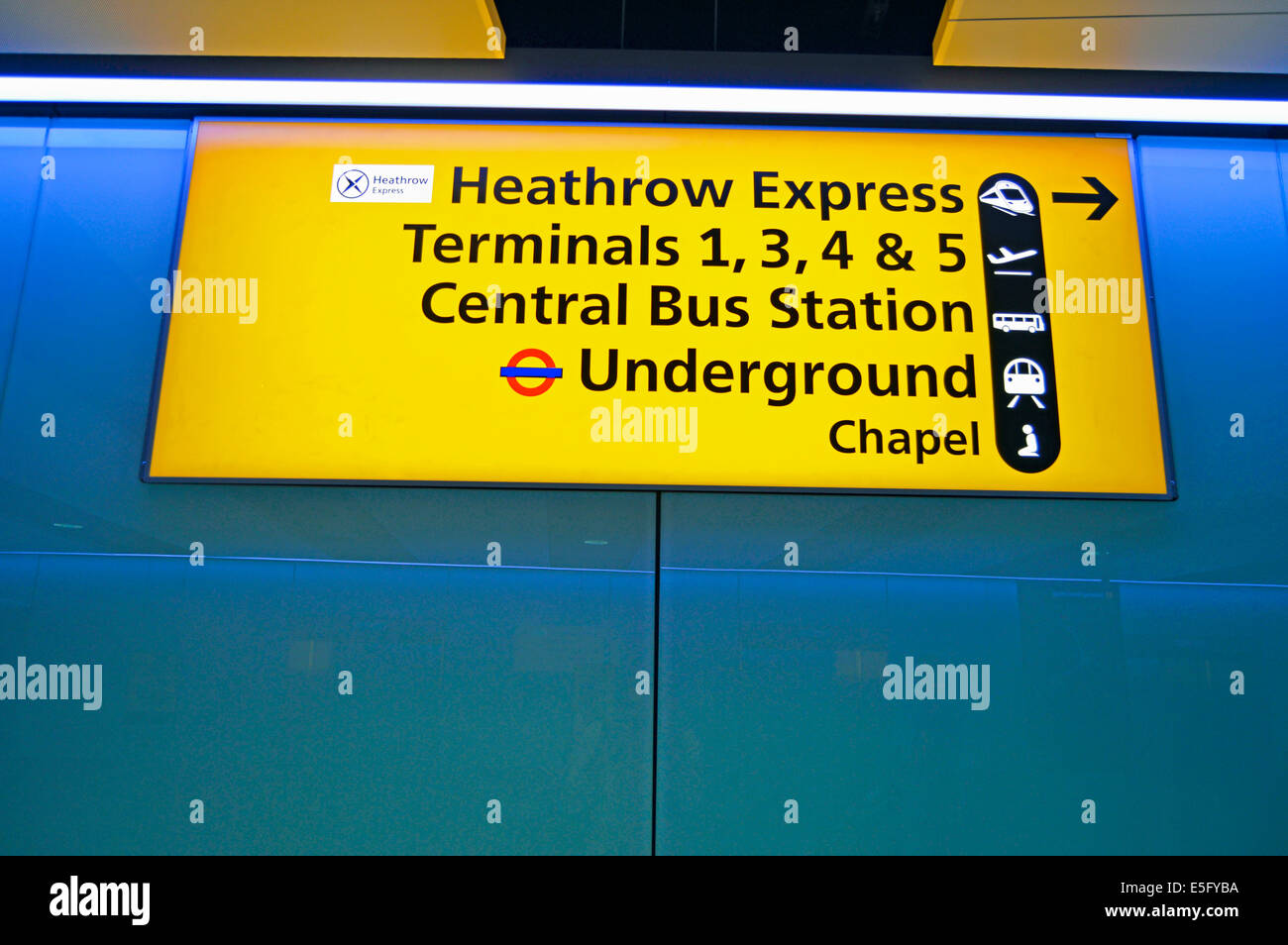 Heathrow Terminal 2 (The Queen's Terminal) Tube Station signs, London ...